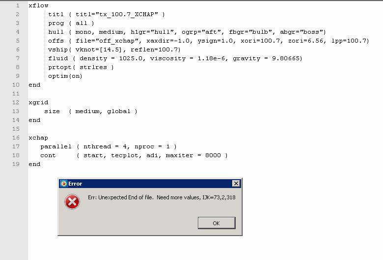 Shipflow Xchap Vof Command File Help Post Processing To Tecplot