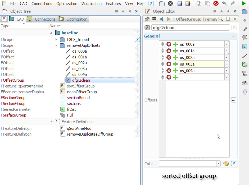 sorting offsets - Feature Programming - CAESES Forum