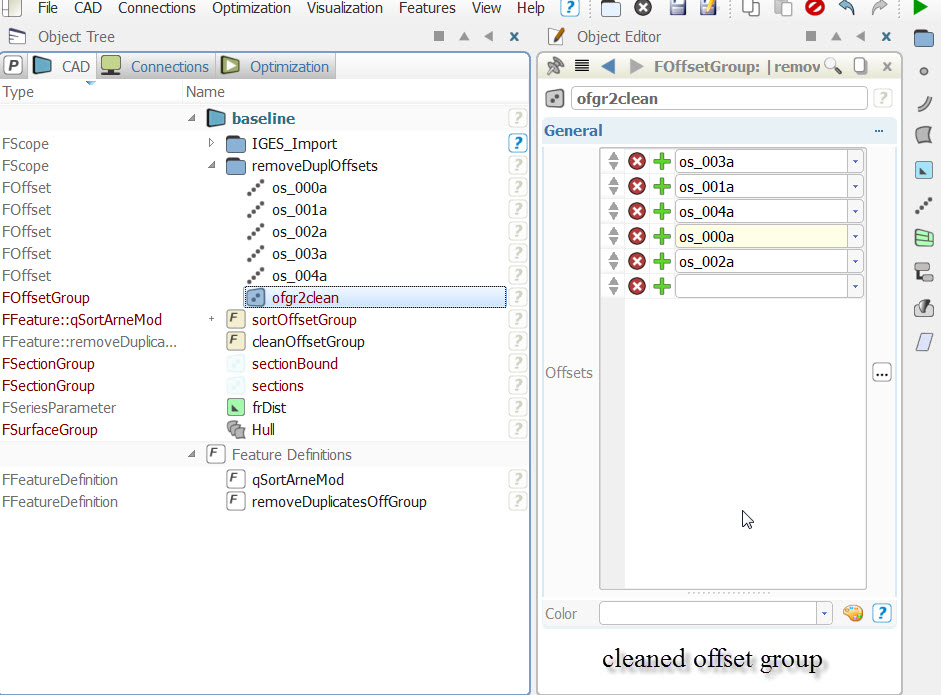 sorting offsets - Feature Programming - CAESES Forum