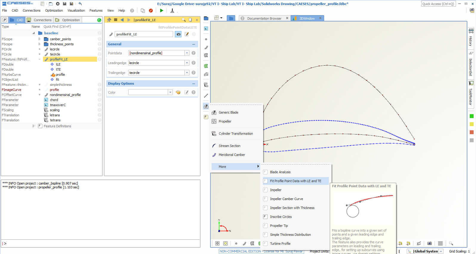 NACA profile with NACA a=0.8 mean line and NACA 66 thickness ...