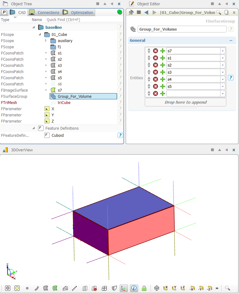 Internal Optimization to keep a Volume steady for each Design - Variation & Optimization ...