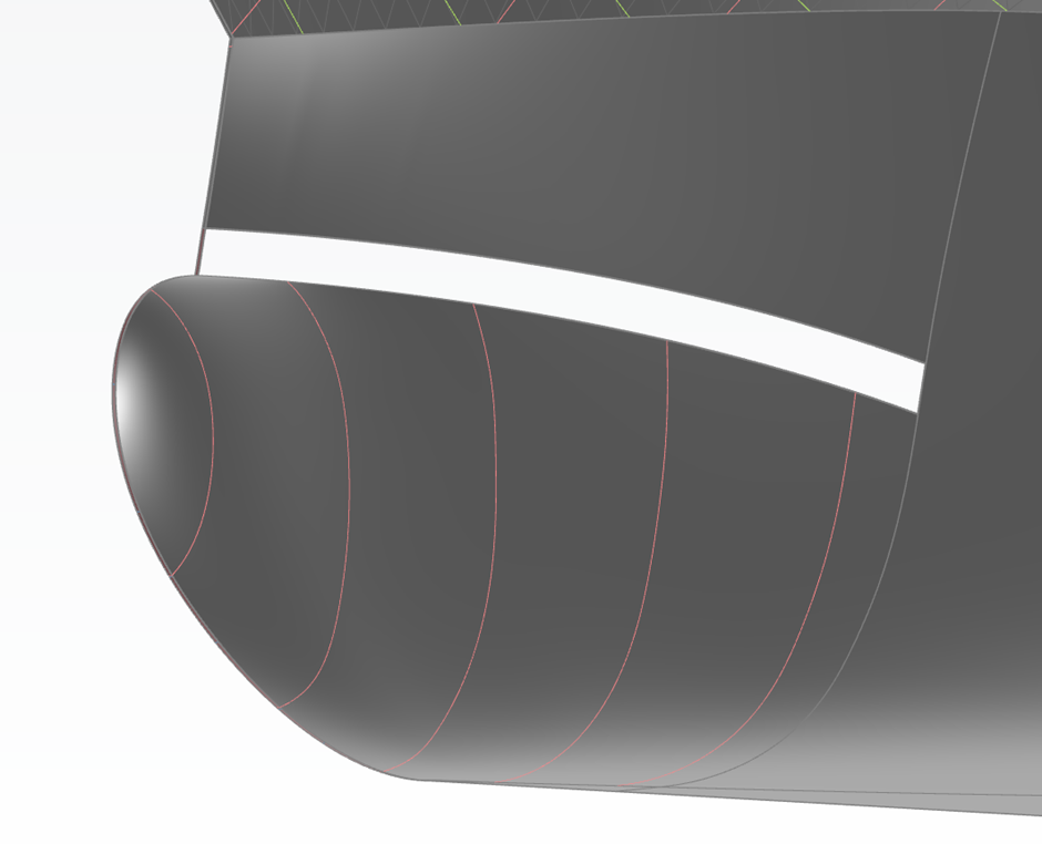 Bow surface connected to bulb with fillet surface function - General ...